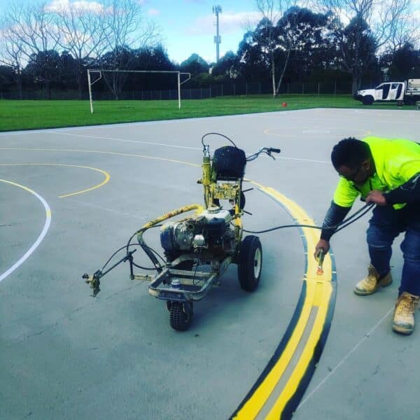 Sports Court Line Marking - Basketball, Netball, Handball, Volleyball ...